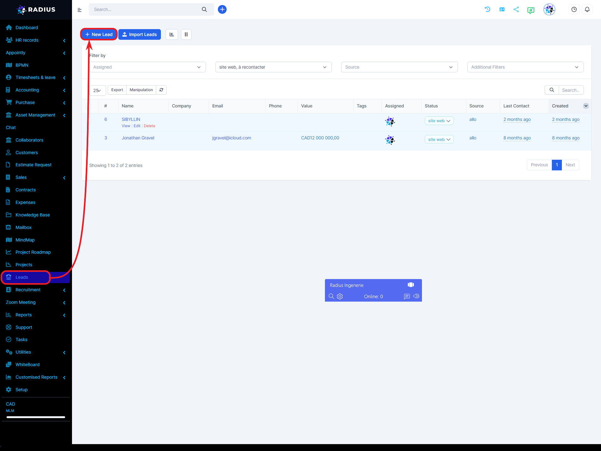 How to create new lead? How to create new lead?